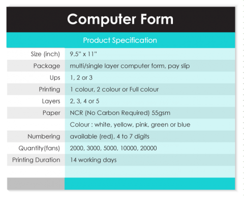 Computer Form - DesignPrint.my